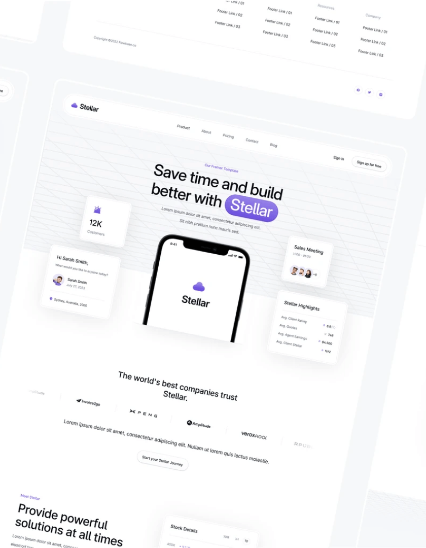 Stellar SaaS Template Template | Flowbase